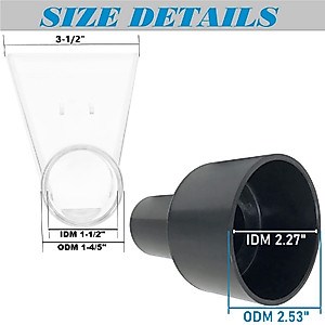 Happy Tree See-Through Extracting Accessory with 2-1/2" Reducer for Upholstery & Carpet Cleaning & Auto Detailing, Shop Vac Extractor Attachment for 10-20 Gallon Wet/Dry Vacuum Cleaners