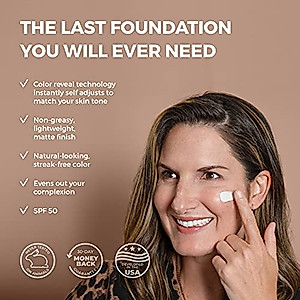 CULLER BEAUTY Self Adjusting Foundation with SPF 50 - Instant match for all your shade needs (Light)
