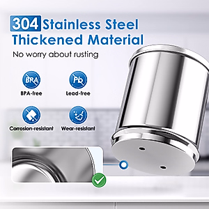 Waterdrop Gravity-fed Water Filter System with 4 Filters, Metal Water Level Spigot and Stand, 2.25G Stainless-Steel System, Reduces Chlorine-King Tank Series