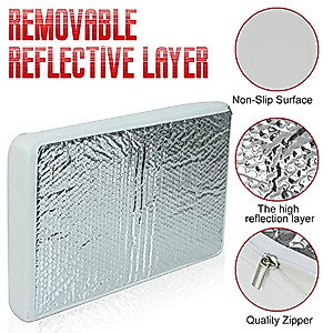 KAFLLA RV Vent Insulator 22" x 14" x 3" Universal RV Skylight Cover with Reflective Surface RV Skylight Insulator Energy Saving Sunroof