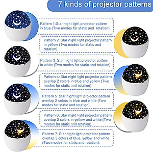 Aytai Star Projector Night Lights for Kids with Timer, Moon Star Projector Light with 3 Kind of Shells 21 Changing Modes, Galaxy Light Projector for Bedroom Baby Nursery Birthday Christmas Gifts