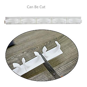 CaoXiong 4 Pack 20-Clips Wall Mounted Kitchen Spice Jar Rack,Organizer Rack,Seasoning Jar Storage Holder,Bottles Clip,Cupboard Spice Rack Shelf Cabinet Organizer Door with Adhesive Tape