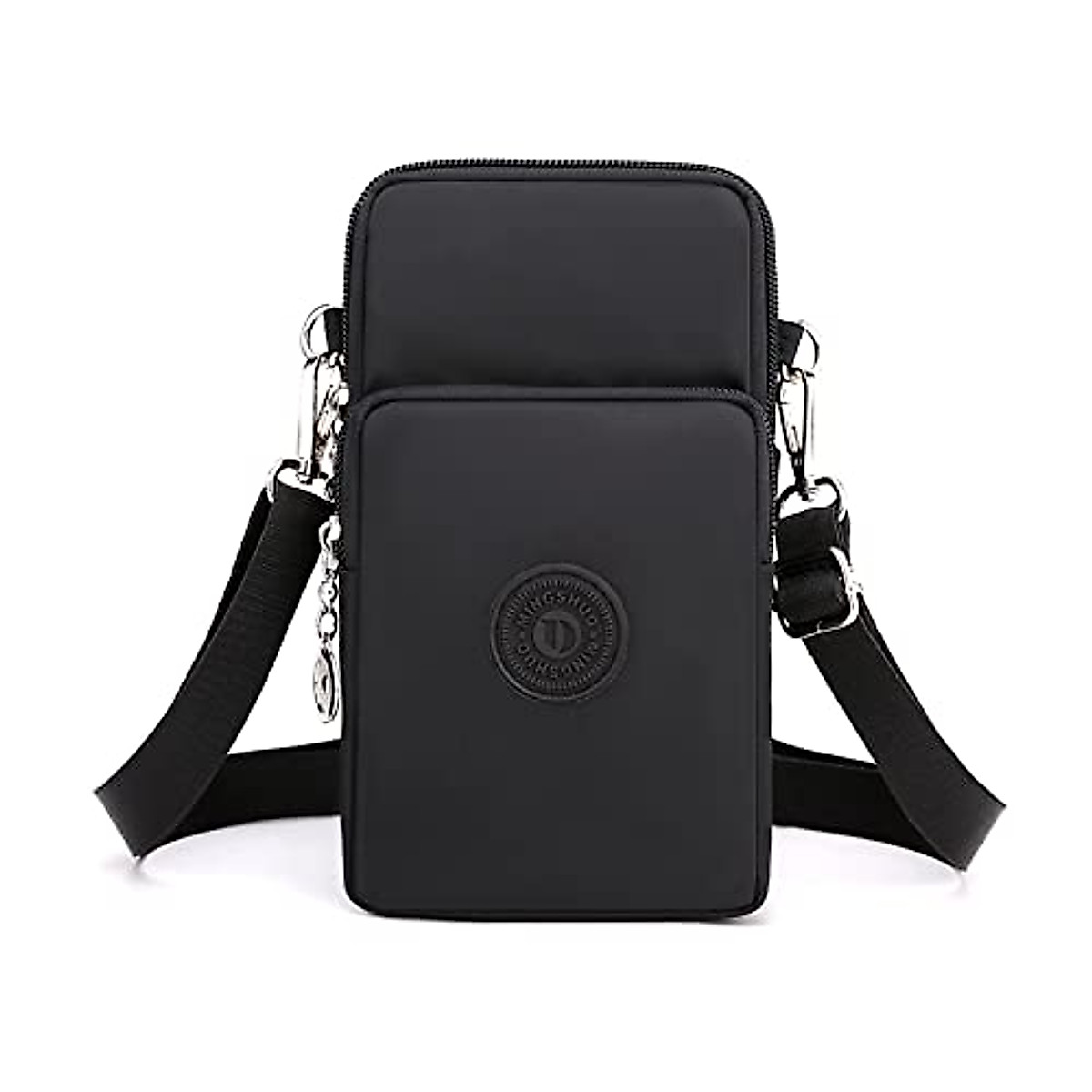 Small Crossbody Bag Cell Phone Purse Wallet Wristband Armband for Samsung Galaxy S22 Ultra S22+ S20 S21 FE A53 A03s A13 Moto G Power 2022 G Stylus 5G OnePlus Nord N200 TCL 30 SE BLU G91 F91 (Black)