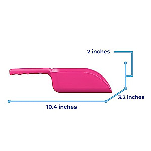 Vikan Remco 63001 Color-Coded Plastic Hand Scoop - BPA-Free Food-Safe Kitchen Utensils, Restaurant and Food Service Supplies, 16 oz, Pink