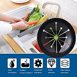 Garbage Disposal Splash Guards Collar Sink Baffle, 3-1/8 Inch Kitchen Sink Drain Splash Guard, Multi-Function Kitchen Drain Plugs for GE, Whirlaway, Sinkmaster and Waste King (Black)