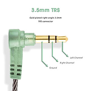 Campfire Audio Smoky Glow Litz IEM Cable | MMCX Cable Replacement Headphone Cable | Glow in The Dark MMCX Connectors
