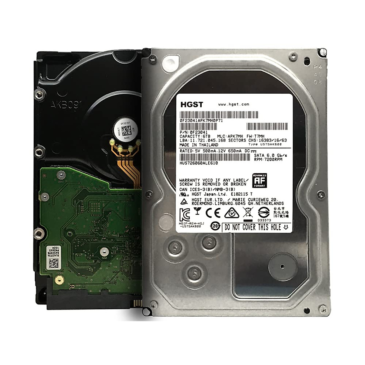MDD - HGST Ultrastar (HUS726060ALE610) 6TB 7200RPM 128MB Cache SATA 6Gb/s 3.5-inch Enterprise Hard Drive (for NAS, Desktop PC, Surveillance Storage) - 5 Year Warranty (Renewed)