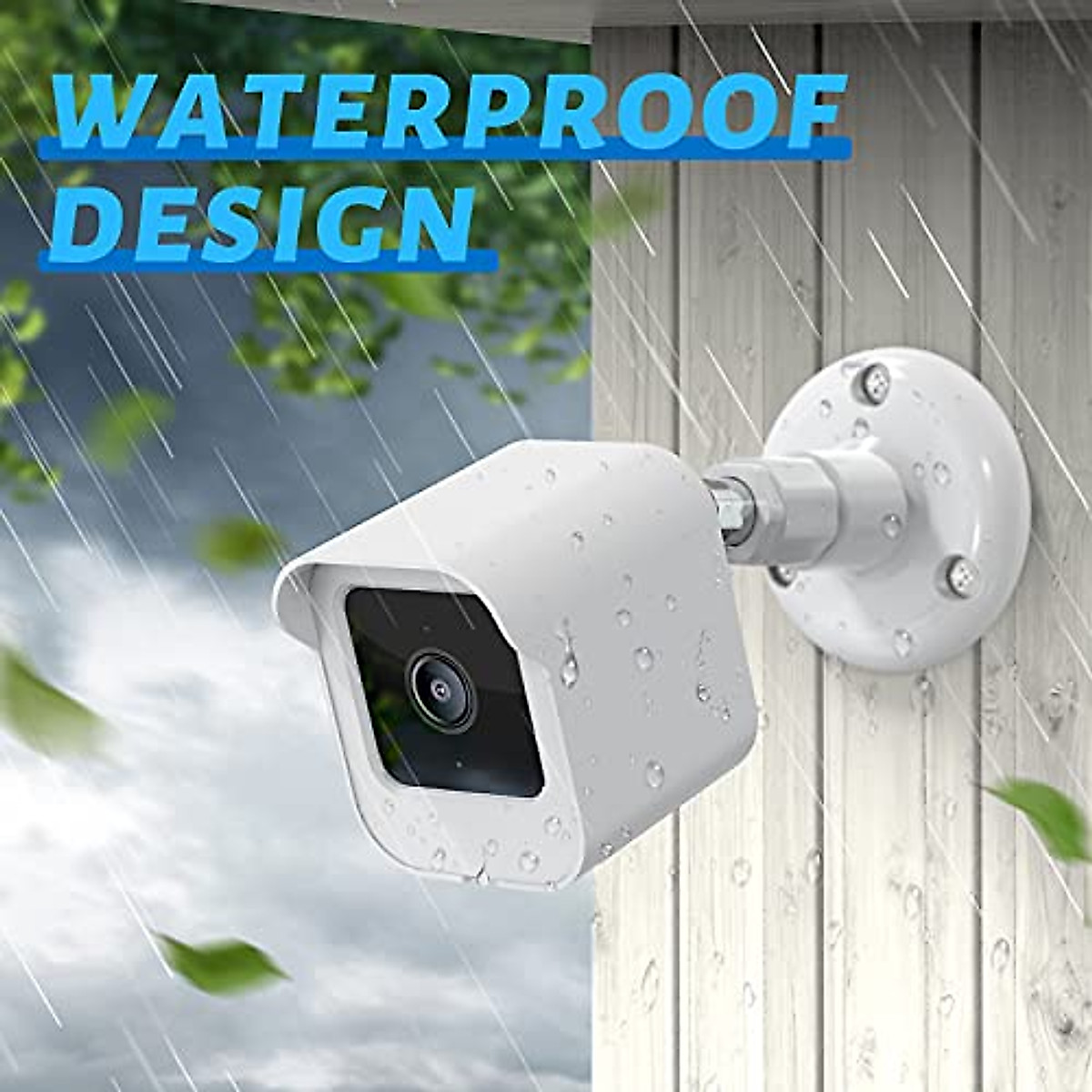 MROUNT Wyze Cam V3 Wall Mount, Weatherproof Protective Housing with 360 Degree Adjustable Mount Bracket Outdoor and Indoor, Security Camera System Accessories (WHITE-3Pack)