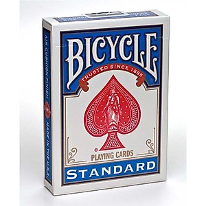 Bicycle Playing Cards for Play - Poker Size, [Colors May Vary: Red, Blue or Black]