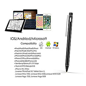 Active Stylus Touch Screen Drawing Writing Pen for Lenovo Yoga 730 720 Mix Miix 720 510 Flex 6 5 2 in 1 Laptop Replacement (NOT for Window Ink)