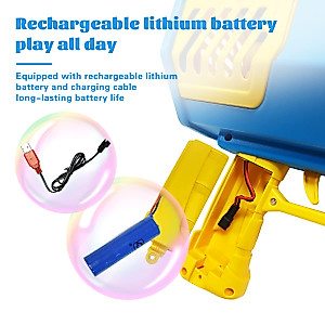 Big Rocket Boom Bubble Blower - 69 Holes Bubbles Rocket Launcher Gun Machine with Colorful Lights for Adults Kids, Giant Foam Maker Guns Toys Wedding Outdoor Party Favors Gift