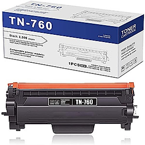 GULOYA TN760 TN-760 High Yield Toner Cartridge: 1 Pack Black Compatible TN760 TN730 Replacement for Brother MFC-L2710DW L2750DW L2750DWXL DCP-L2550DW HL-L2350DW L2370DW/DWXL L2390DW Printers