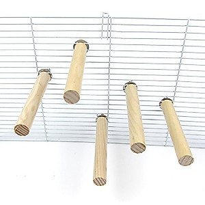 Alfie Pet - Joseph Natural Wood Perch 5-Piece Set for Birds - Size: Medium