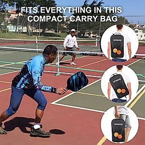 LSTECICE Pickleball Paddles Set of 4, Professional 13mm Pickleball Rackets, Lightweight Pickleball Set, Pickleball Equipment with 4 Pickleball Racquets, 4 Balls and Portable Carry Bag
