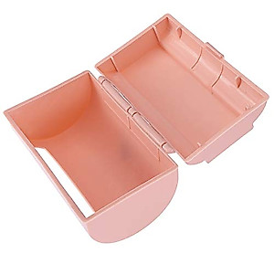 LIZEALUCKY Adhesive Wall Mounted Trash Bags Holder Storage Box Multi-Purpose Garbage Bag Rack for Home Bathroom Kitchen(Pink)