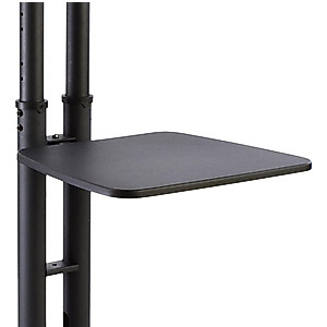 Mobile TV Stand for Floor, Dual Monitor Mount for 32 to 65 Inch Monitors