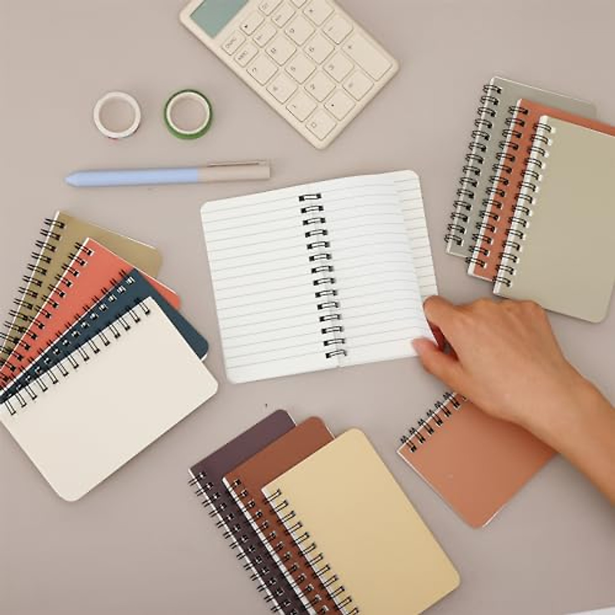 EOOUT 12pcs Small Spiral Notebooks, 3x5 Pocket Notebooks With Lined Pages, 60 Sheet Pads for Home Office and School Accessories