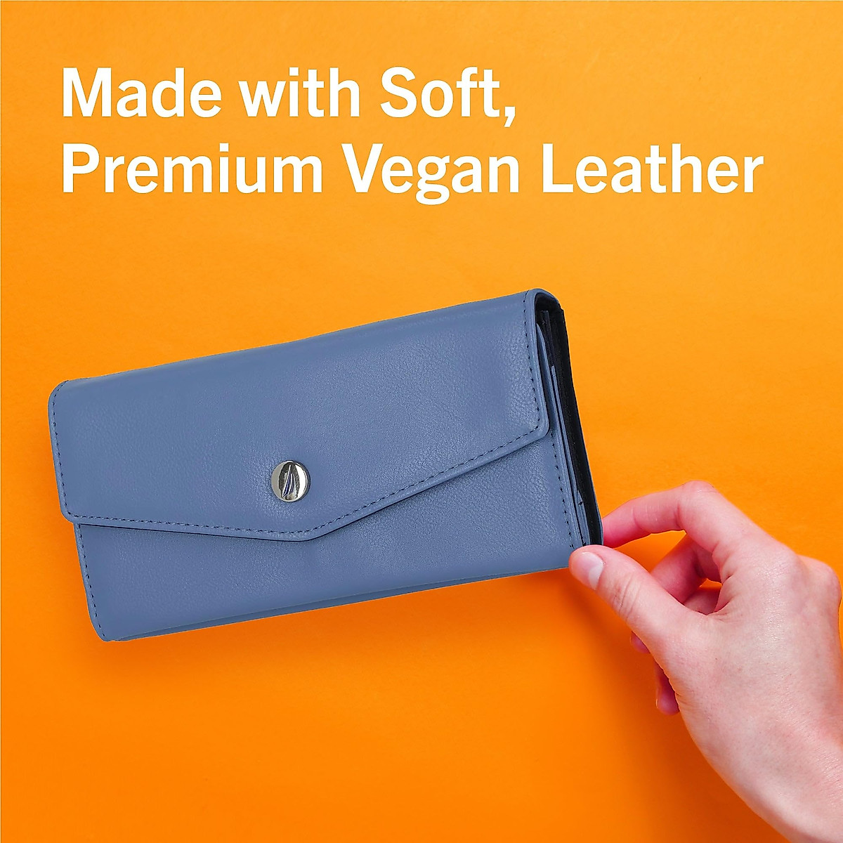 Nautica Money Manager RFID Slim Small Wallet for Women, Credit Card Holder with Coin Purse and Zipper Coin Pouch, Clutch Organizer in Plum