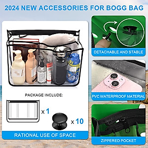 2024 NEW Accessories for Bogg Bag - Divider for Bogg Bag XL，Inserts for Bogg Bag, Bag Dividers, Organizer for bogg bag and Divide Space,Transparent & Black