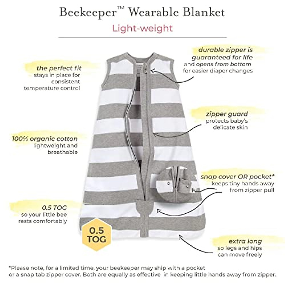 Burt's Bees Baby Unisex Baby Gift Set - Beekeeper Wearable Blanket, 3-Pack Muslin Swaddle Blankets & Plush Bee, Organic Cotton Essentials Bundle