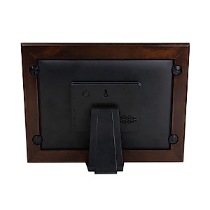 Simply Smart Home Photoshare 8” WiFi Digital Picture Frame, Send Pics from Phone to Frames, 8 GB, Holds 5,000+ Photos, HD Touchscreen, Espresso Wood Frame, Easy Setup, No Fees