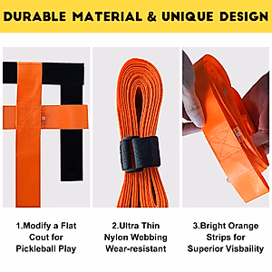 THWTGH Pickleball Court Marking Kit -Temporary Pickleball Lines for Outdoor Court, Portable Pickleball Court Tape, No Measurement Needed (Net NOT Included)