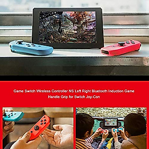 OMKARSY NS Switch Joy Pad Controllers - Left and Right Controllers Compatible with Nintendo Switch as a Joy Con Controller Replacement - Red/Blue