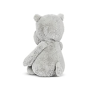 B. toys- B. softies-Happy Hues- 12" Plush Hippo-Stuffed Animal – Soft & Gray Hippopotamus Toy – Washable Toys for Baby, Toddler, Kids –Happy Hues- Gerry Grey Hippo0 Months +