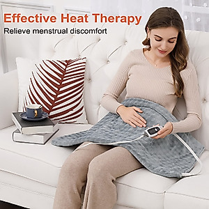 CAROMIO Heating Pad for Back Pain Cramps Relief Extra Large 33"x17" Electric Heating Pad 4 Temperature Settings-2 Hours Auto Shut Off-Moist Heat Dry Therapy,Heat Pad for Shoulder Machine Washable