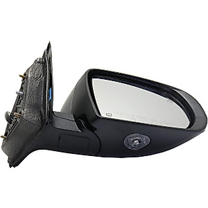 Kool Vue Passenger Side Power Heated Mirror for Jeep Cherokee 2014-2018 Manual Fold With Signal Light, Blind Spot Monitor, Memory & Puddle Lamp; Without Auto-Dimming Paintable