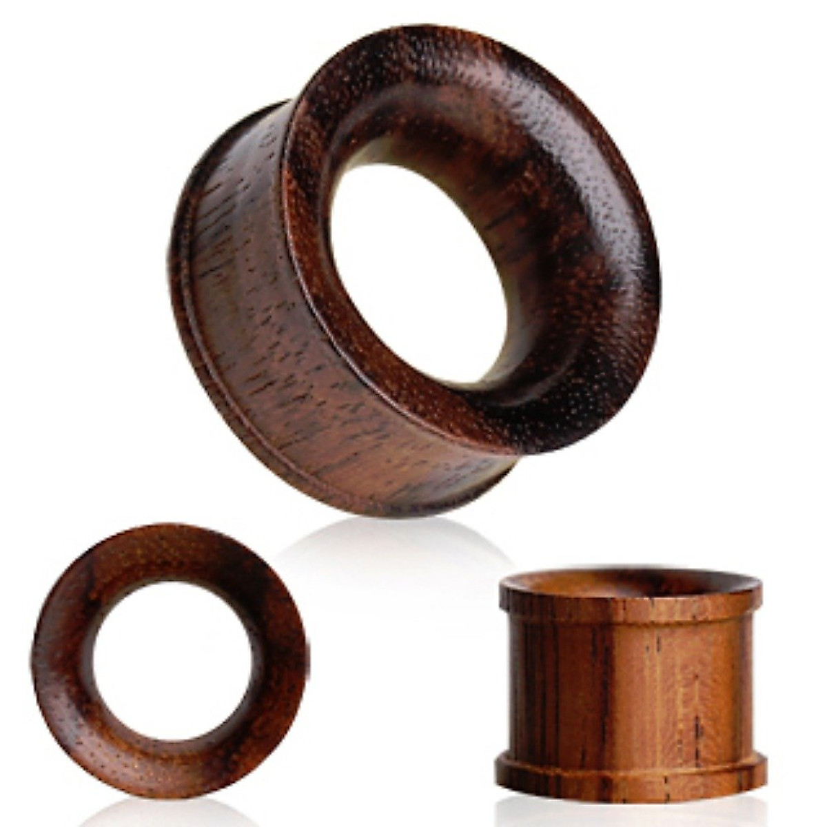 Organic Sono Wood Flesh Tunnel Plug with Double Flares