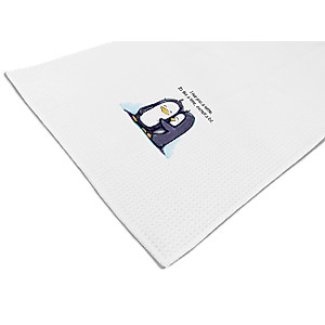 I Like You A Lottle It's Like A Little Except A Lot Cartoon Penguin Bath Towel, Lovely Gifts Decorative Towel,Gifts for Boyfriend Girlfriend Husband Wife Couples Lovers