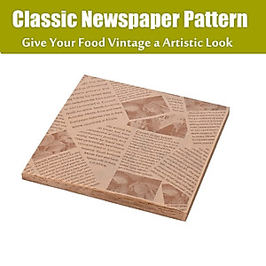 Ninesung 100 Pcs Parchment Paper, Wax Paper, Food Basket Liners, Food Sandwich Wrap Paper Deli Wraps Paper, 12x12 Inch Baking Parchment Paper For Picnic, Tray, Wrap, Bread, Burger and Burrito