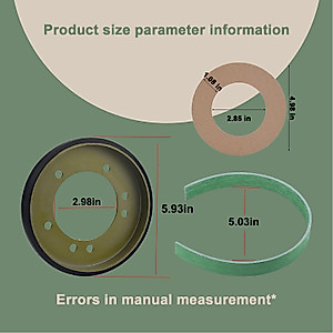 EZYPAK 5-3103 Drive Disc with Liner Compatible with Sn-apper 7600135YP 5-7337 5-7423 7053103 76-014 7600135 Lawn Mowers