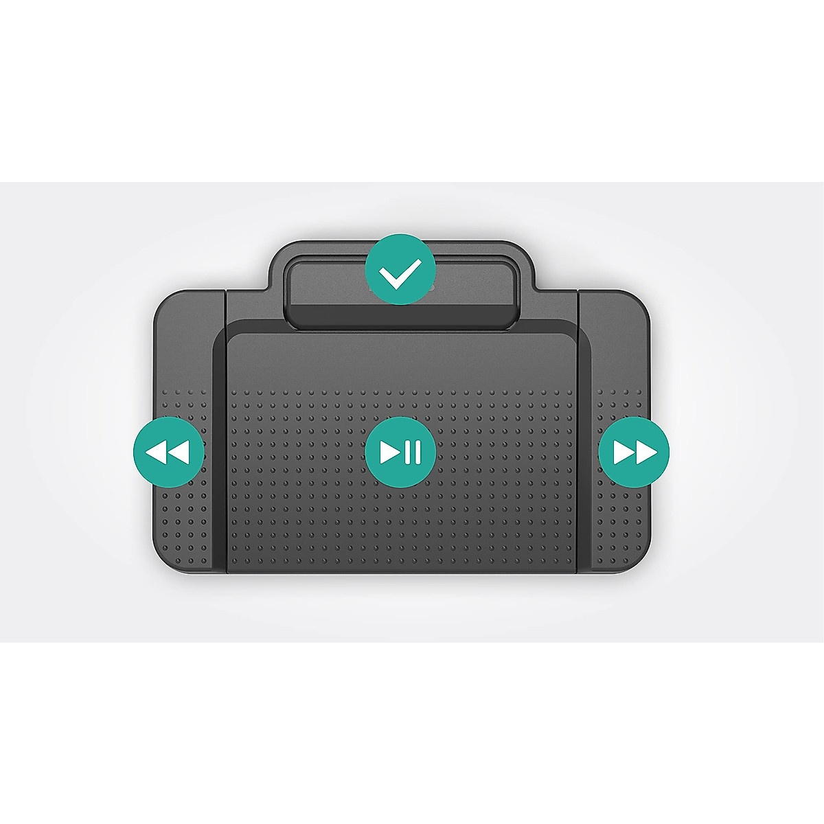 Philips ACC2330 4-Pedal Foot Control for Digital Systems for Professional Dictation with Toe Touch Control