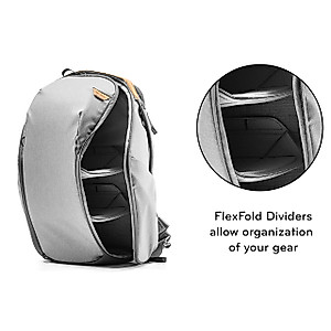 Peak Design Everyday Backpack Zip 15L Ash, Carry-on Backpack with Laptop Sleeve (BEDBZ-15-AS-2)