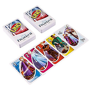 Mattel Games UNO Disney Frozen II Card Game for Kids and Family with 112 Cards and Instructions, Makes a Great Game for Kids 7 Years Old and Up