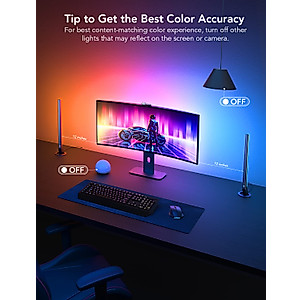 Govee LED Strip Lights(55'') & Gaming Light Bars(17'') with Camera, Smart DreamView G1 Pro Gaming Lights for 24"-32" PC with Color-Match Video, Music Sync & 42 Scene Modes Specially Built for Gamers