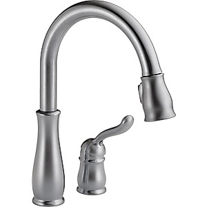 Delta Faucet Leland Brushed Nickel Kitchen Faucet, Kitchen Faucets with Pull Down Sprayer, Kitchen Sink Faucet with Magnetic Docking Spray Head, Arctic Stainless 978-AR-DST, 1.8 GPM Water Flow