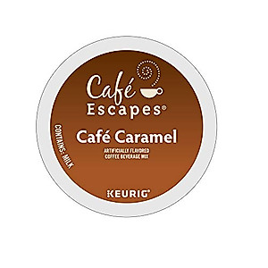 Cafe Escapes Cafe Caramel Keurig Single-Serve K-Cup Pods, 72 Count (6 Packs of 12)