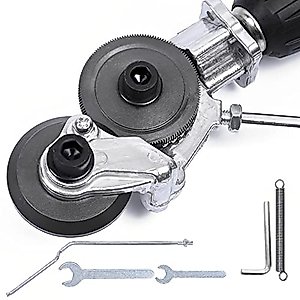 Electric Drill Plate Cutter, Electric Drill Shears Attachment Cutter Nibbler, Double Headed Sheet Metal Nibbler Cutter, Safe and Durable Drill Attachment for Metal Cutting (1)