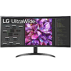 LG 34WQ60C-B 34" 21:9 Curved UltraWide QHD (3440 x 1440) PC Monitor Bundle with Deco Gear Wired Gaming Mouse and Deco Gear Large Extended Pro Gaming Mouse Pad