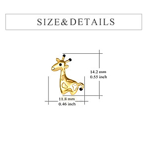 WINNICACA Giraffe Stud Earrings Sterling Silver Giraffe Gifts Hypoallergenic Cute Animal Giraffe Jewelry Gifts for Girlfriend Women Birthday Christmas