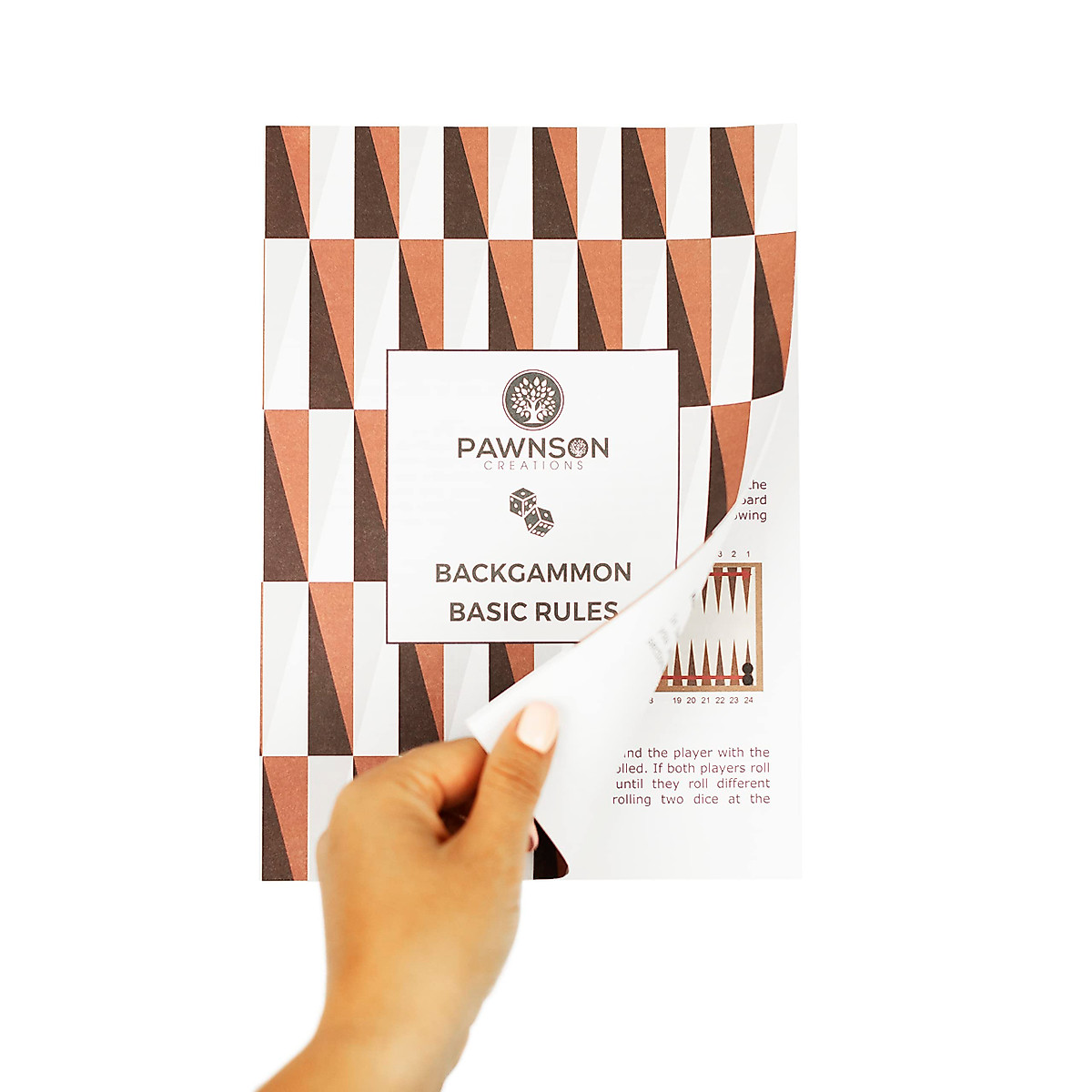 Backgammon Set - 15 Inch Classic Backgammon Board Game Sets Handheld - Backgammon Sets for Adults and Kids - Brown Faux Leather Case - Instruction