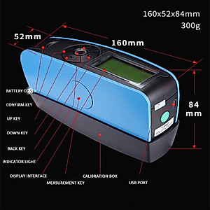 ZCBYBT Meter Glossmeter 20 60 85 Degree Gloss with 350000 Data Storage PC Software Paints Coating Tester