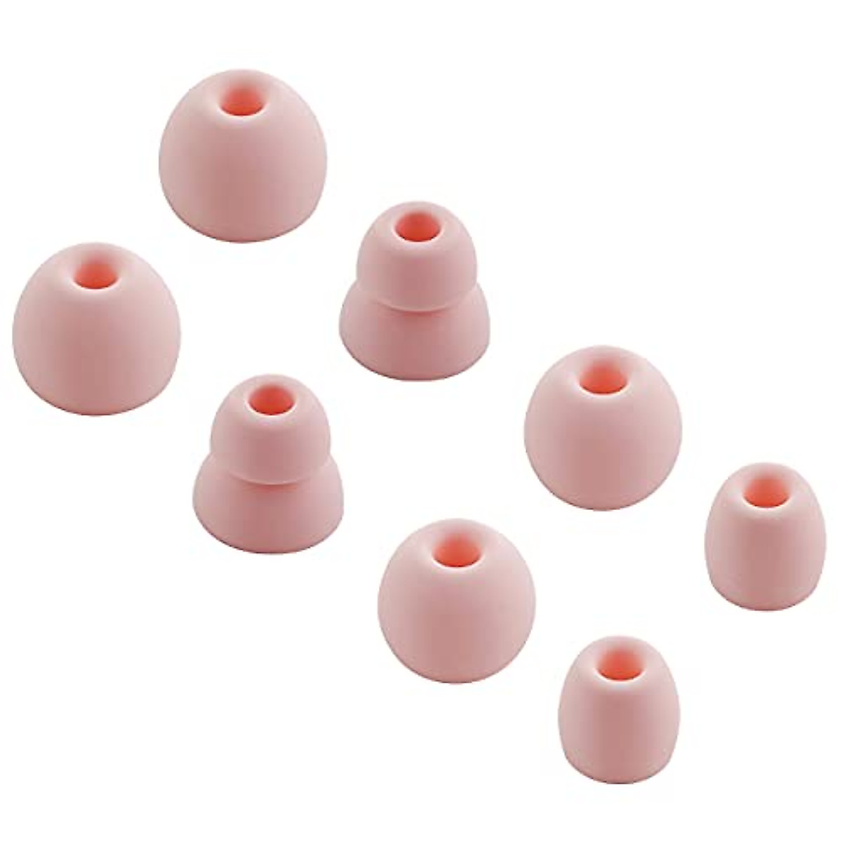 ALXCD Eartips Silicone Earbuds Tips Set Compatible with Powerbeats Pro, 4 Pairs S/M/L/D 4 Sizes Soft Silicone Ear Buds Tips Ear Tips, Compatible with Powerbeats Pro PB Pro 4 Pairs Cloud Pink