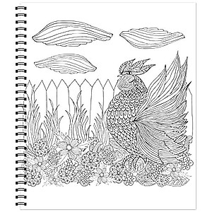 Color & Frame - Country Gardens (Adult Coloring Book)