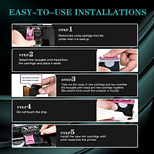 Kingjet Remanufactured Ink Cartridge Replacement for Canon CL-246 246 for Pixma MX490 MX492 IP2820 MG2520 MG2525 MG2922 MG3020 TS3122 TS302 TR4520 Printer (1 Print Head + 3 Cartridges, Color)