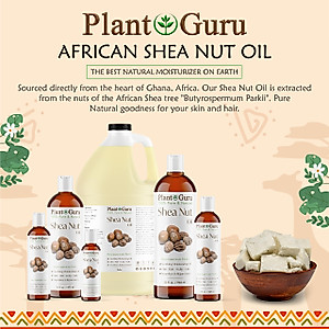 African Shea Nut Butter Oil 16 fl. oz. 100% Pure Natural Skin, Face, Hair Growth And Moisturizer. DIY Body Butters, Lotions, Creams, Lip Balm And Soap Making.