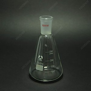 250ML,Glass Erlenmeyer Flask,1glass conical Flask,24/40,Lab Glassware Flask